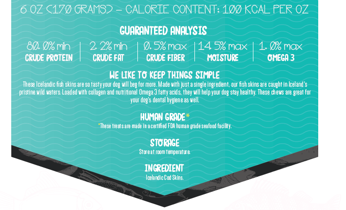 Icelandic Codfish Skin Rolls 6oz